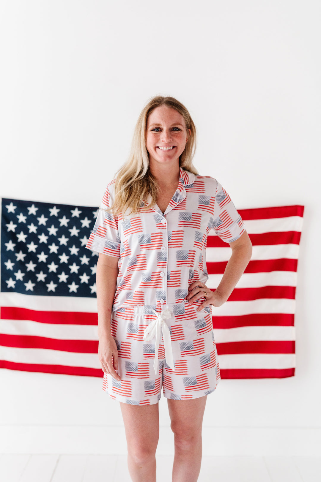American Flag Nursing Pajamas - milk & baby – Milk & Baby